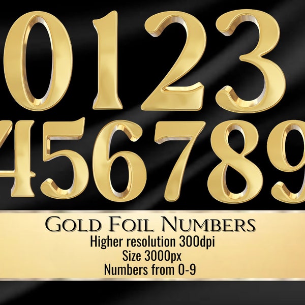 Chrome Numbers - Etsy