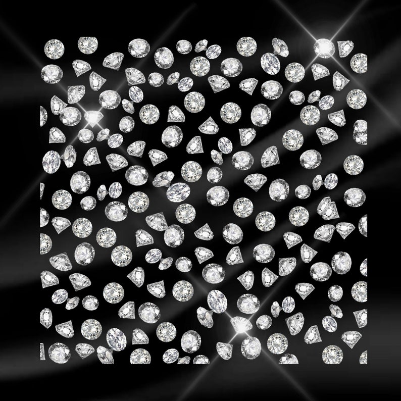 Diamond Clip Art, Diamond Overlays, Diamond Confetti, Rhinestone ...