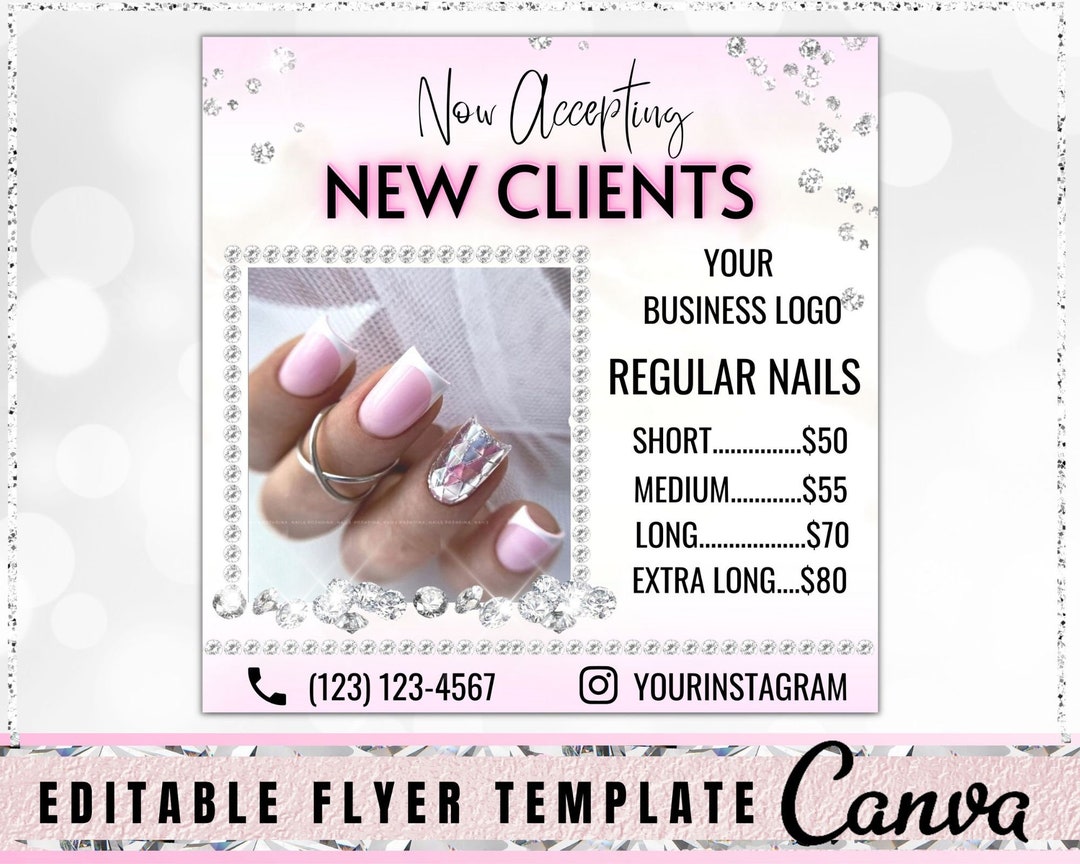 Nail Salon Flyer, Nails, Salon Flyer, Flyers, Editable Beauty Salon ...