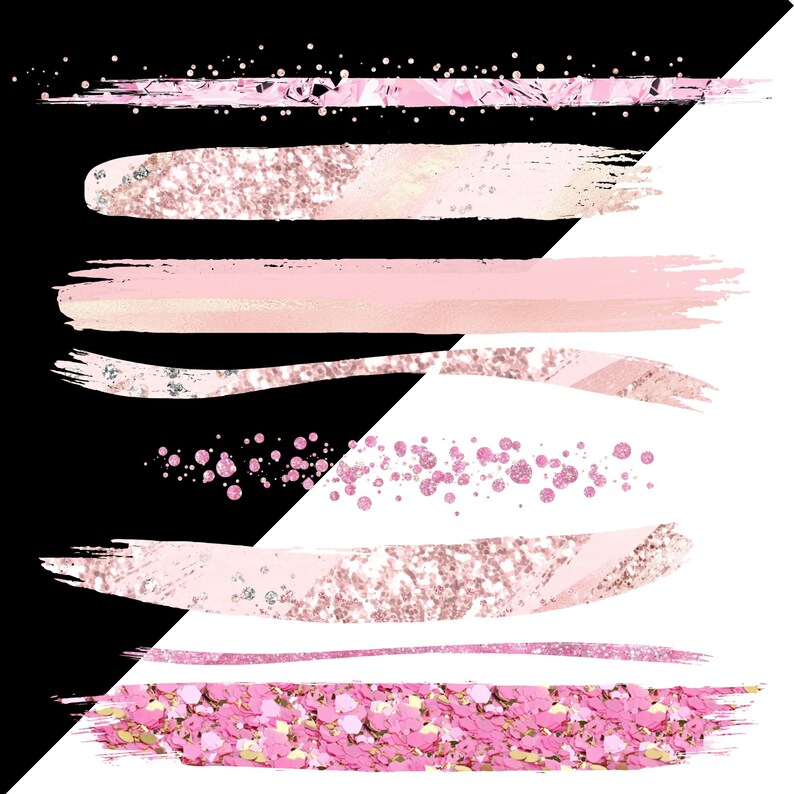 Pink Glitter Paint Brush Stroke, Pink Stroke Png, Glitter Pink Stroke ...