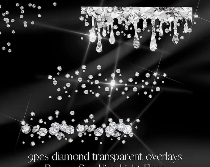 Diamond Clip Art, Diamond Overlays, Diamond Confetti, Rhinestone ...
