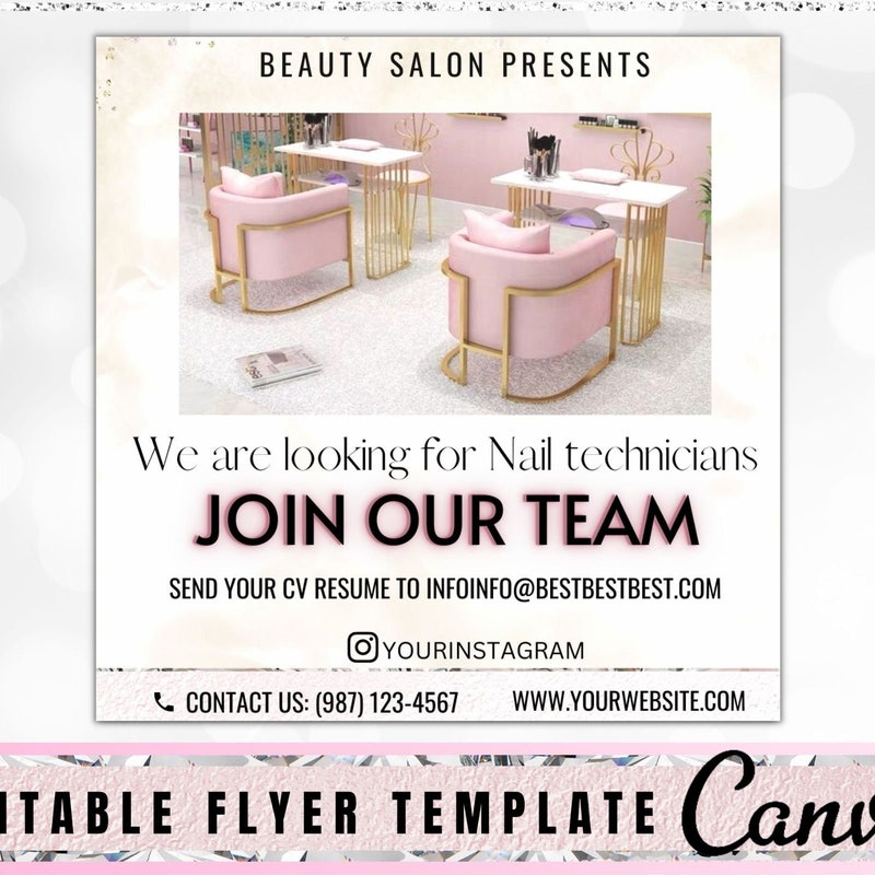 Salon Hiring Flyer - Etsy