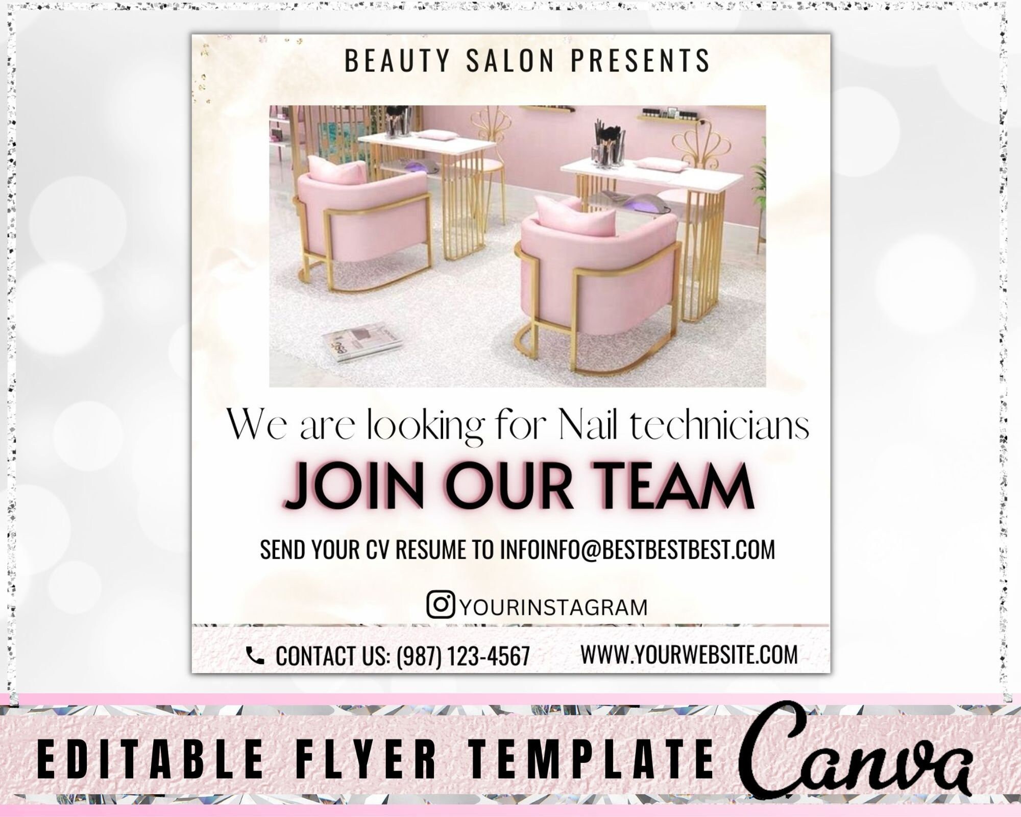 We Are Hiring Flyer, Hiring Flyer, Hiring, Booth Rental Flyer, Booth ...