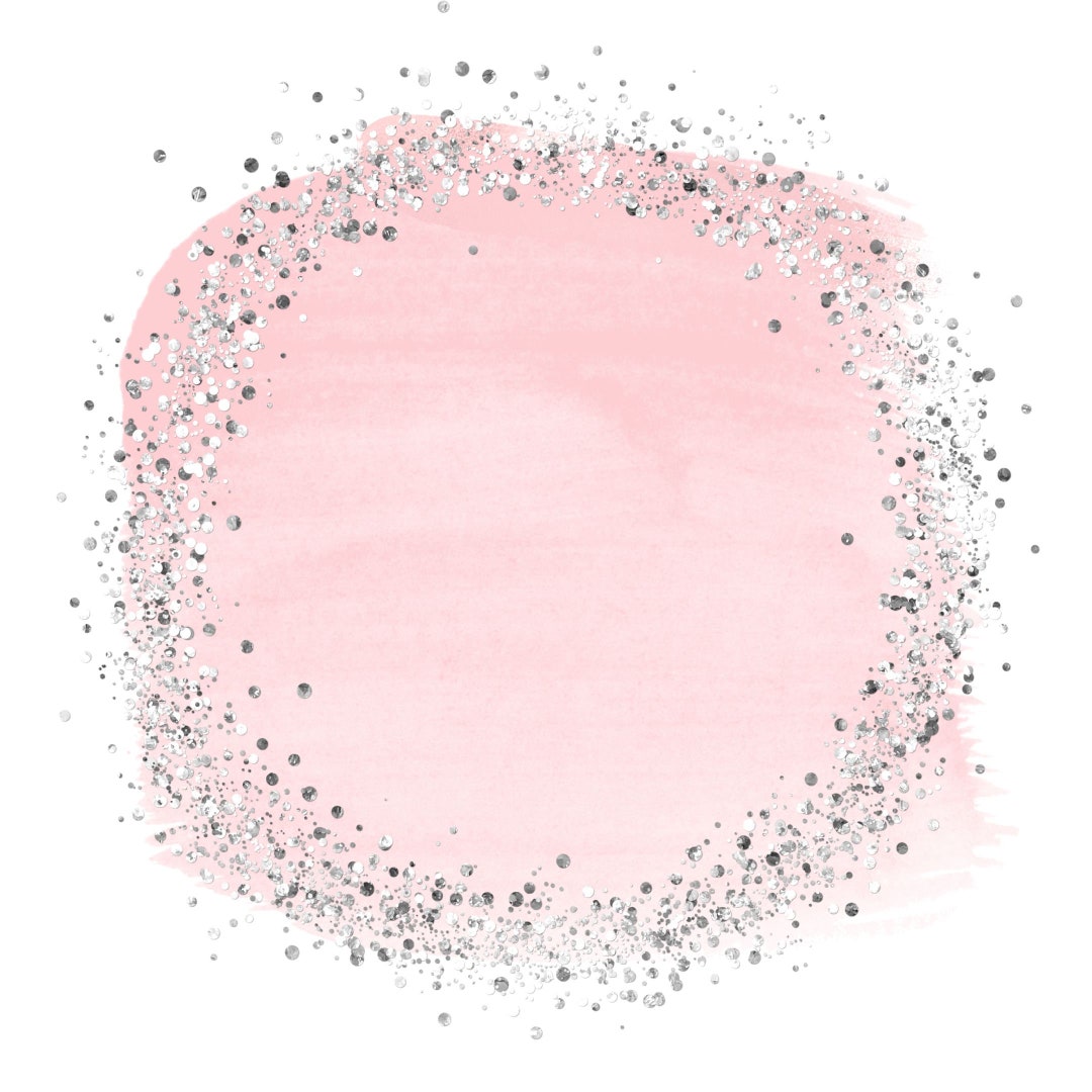 Silver Round Clipart | Glitter Border Frame | Pink Silver Frame| Logo ...