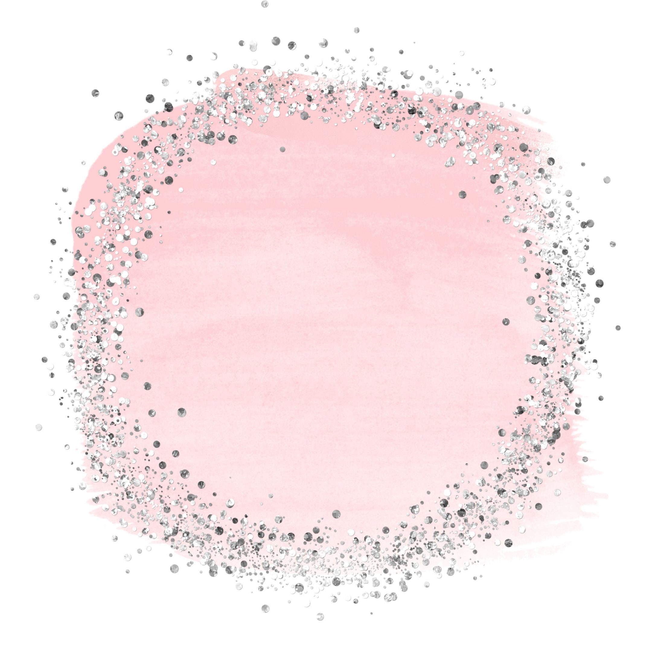 Silver Round Clipart | Glitter Border Frame | Pink Silver Frame| Logo ...