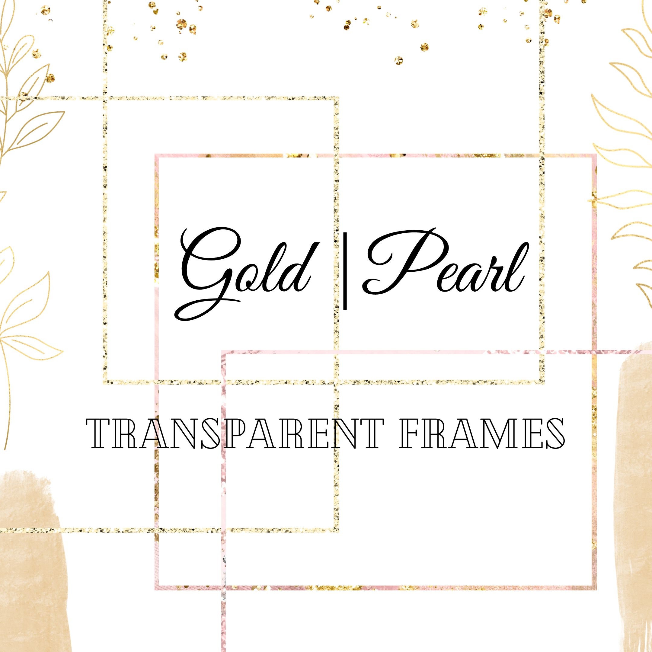 Gold and Watercolor Frame Overlays Gold Foil Frames Glitter - Etsy