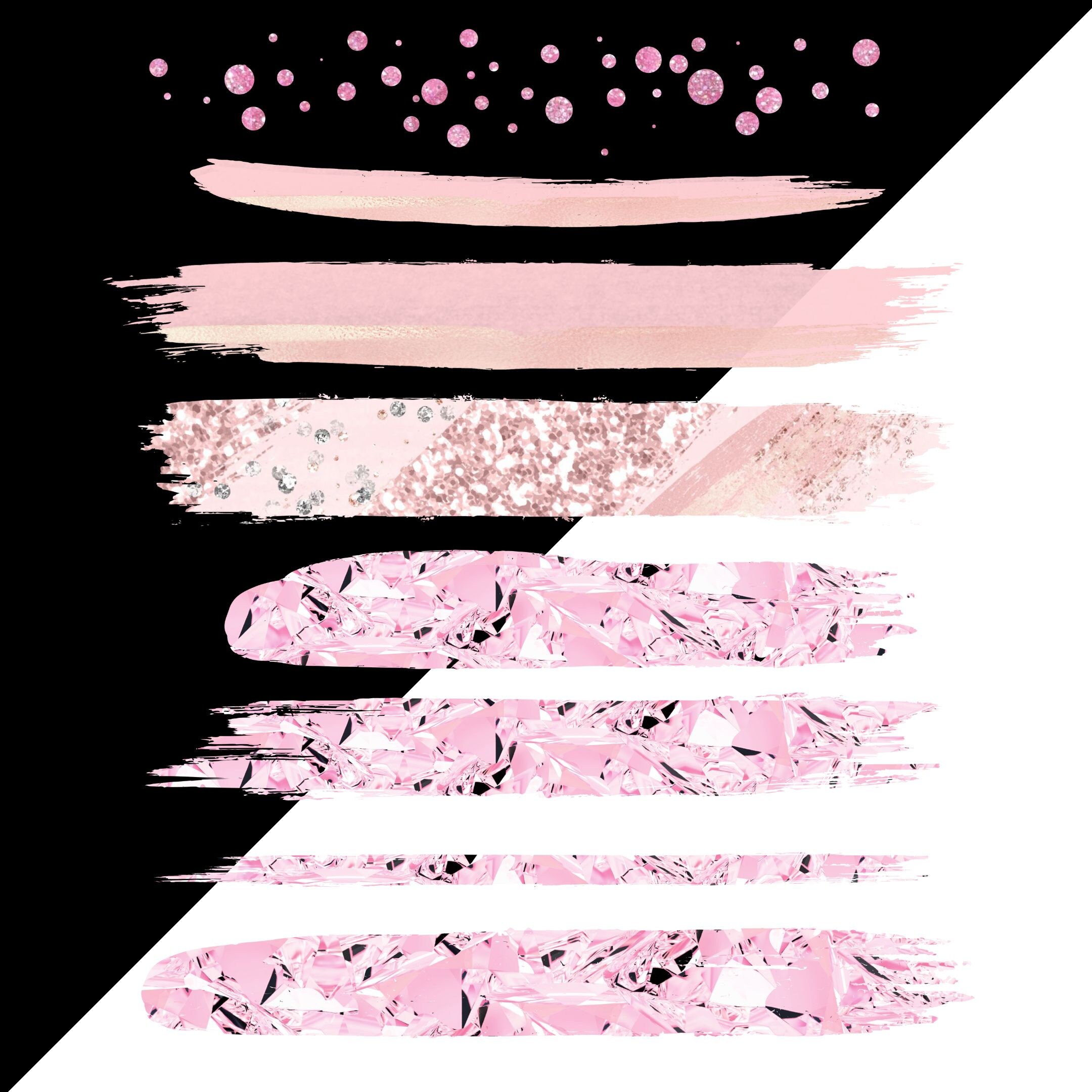 Pink Glitter Paint Brush Stroke, Pink Stroke Png, Glitter Pink Stroke ...