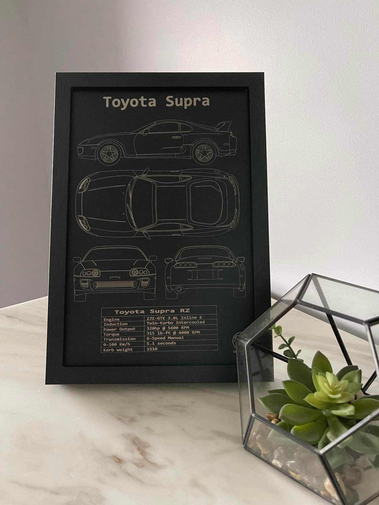Toyota Supra RZ Blueprint Wall Art - Etsy
