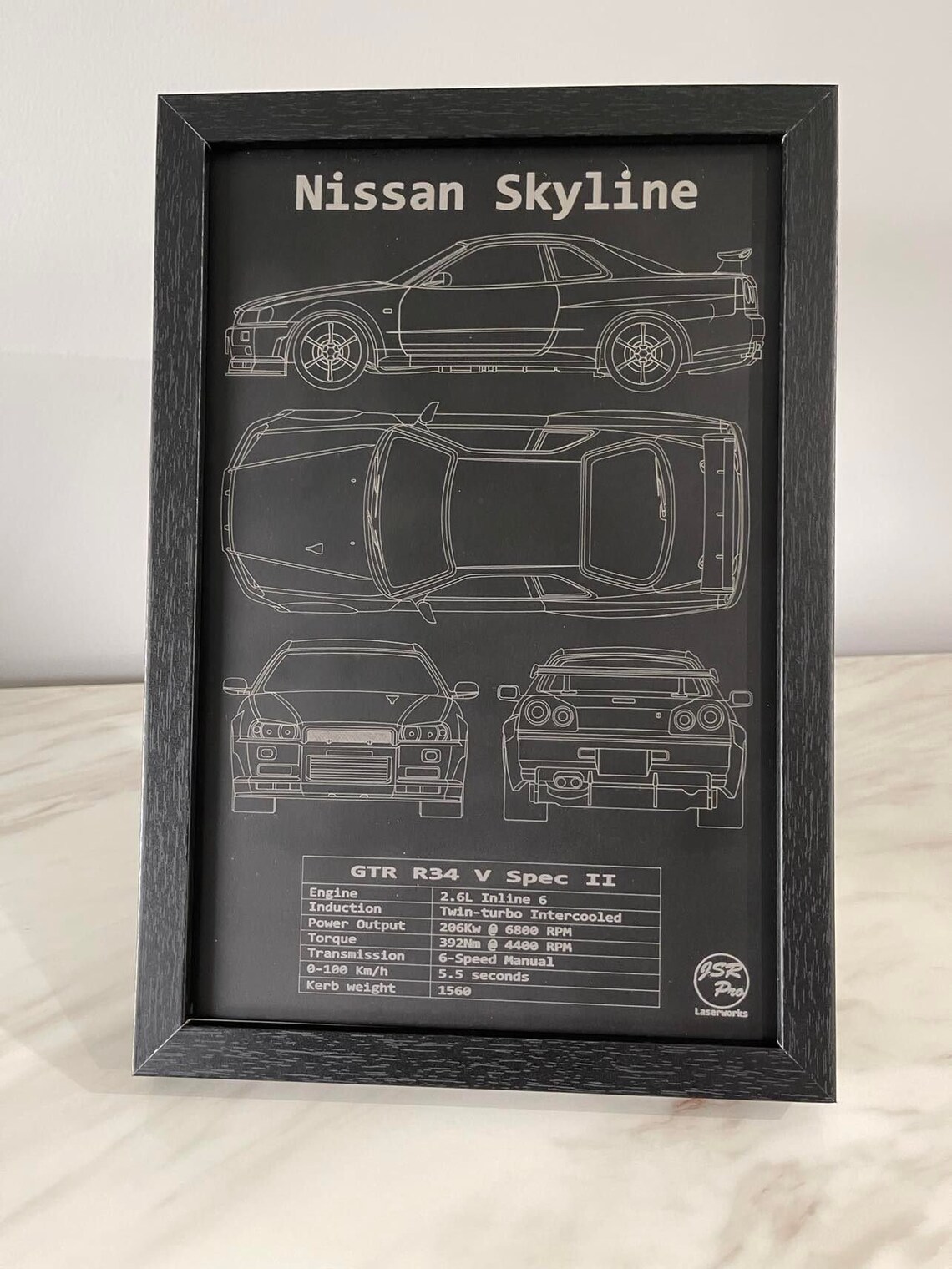Nissan Skyline R34 GT-R Blueprint Wall Art - Etsy Australia