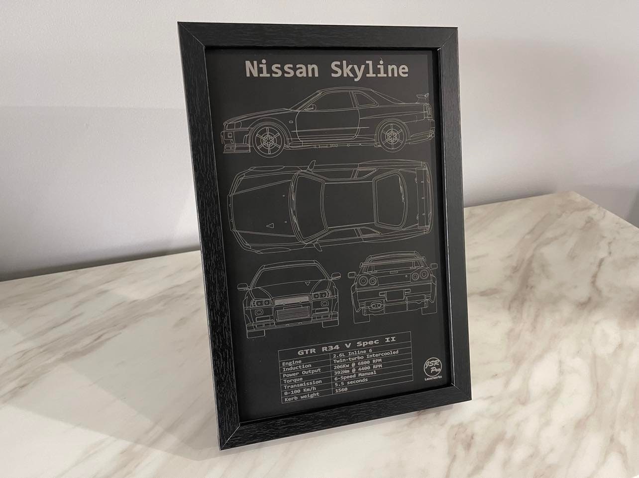 Nissan Skyline R34 GT-R Blueprint Wall Art - Etsy Australia