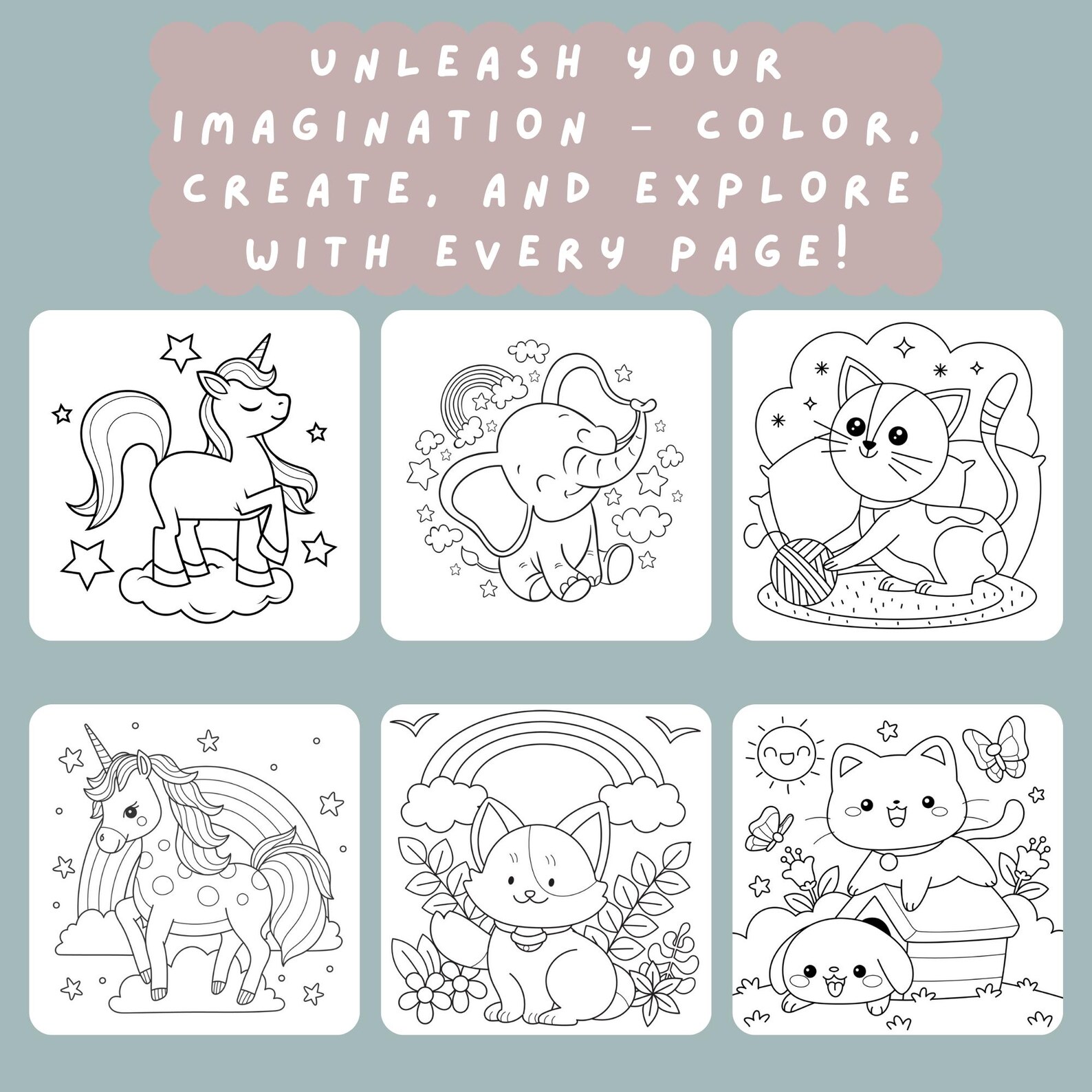 Coloring Book, Super Cute Coloring Pages, Kids Coloring Book, Fun and ...