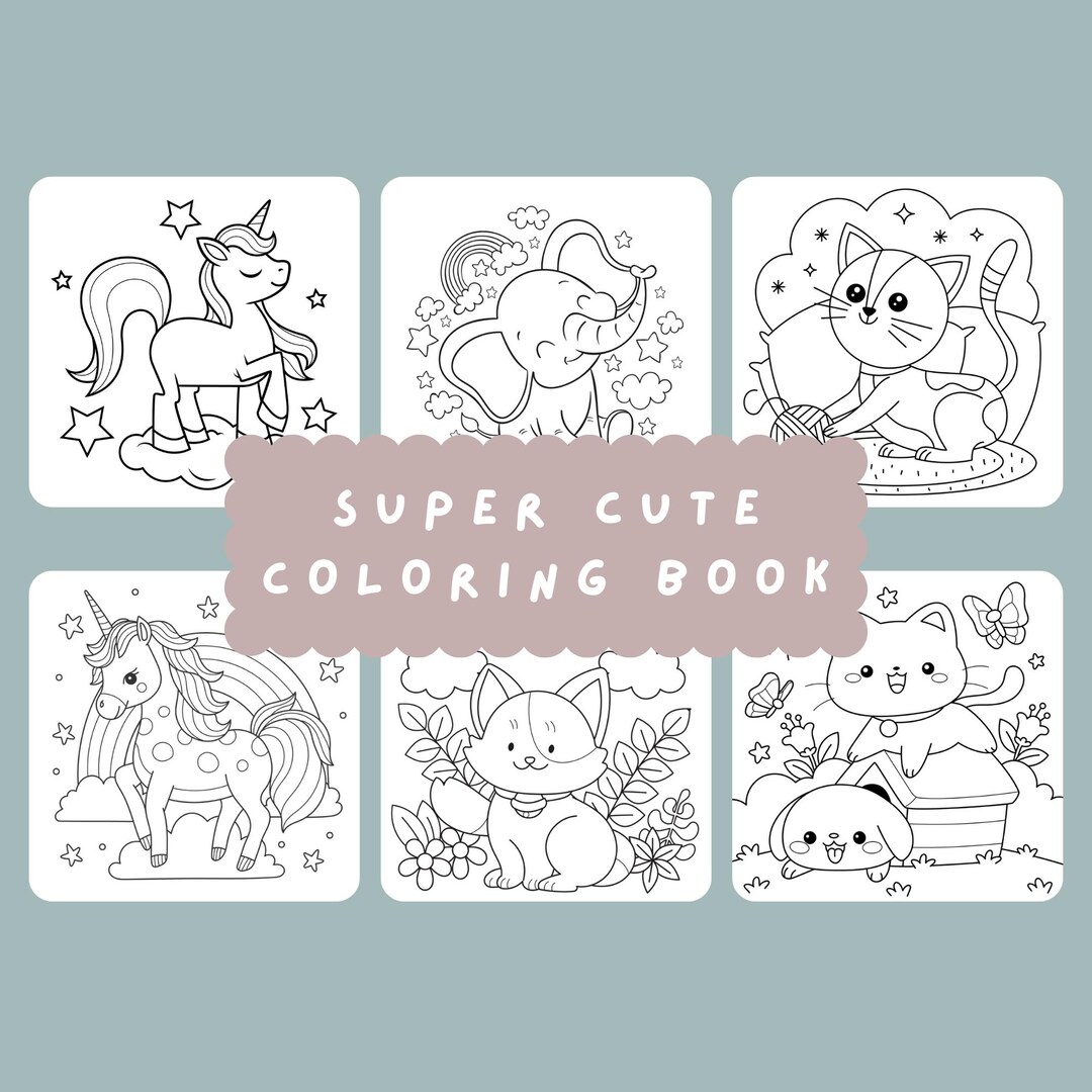 Coloring Book, Super Cute Coloring Pages, Kids Coloring Book, Fun and ...