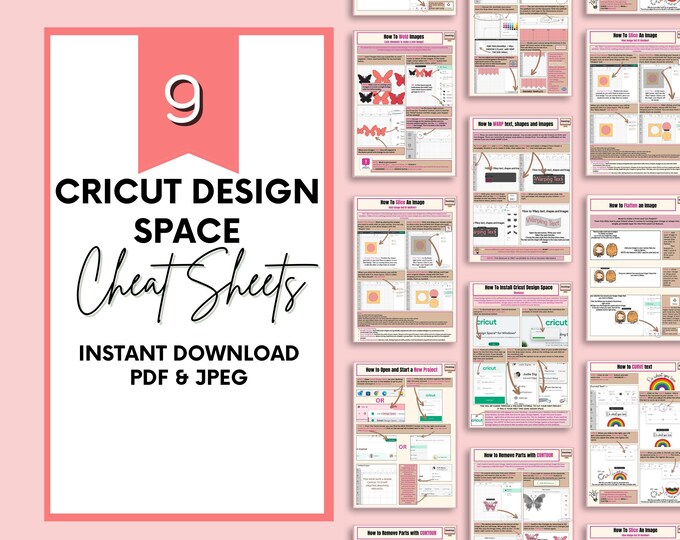 Printable Cheat Sheets for Quick Look Cricut Design Space Fonts ...