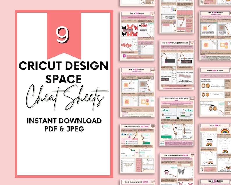 Cricut Cheat Sheets | Instant Download | Cricut Design Space | - Etsy ...