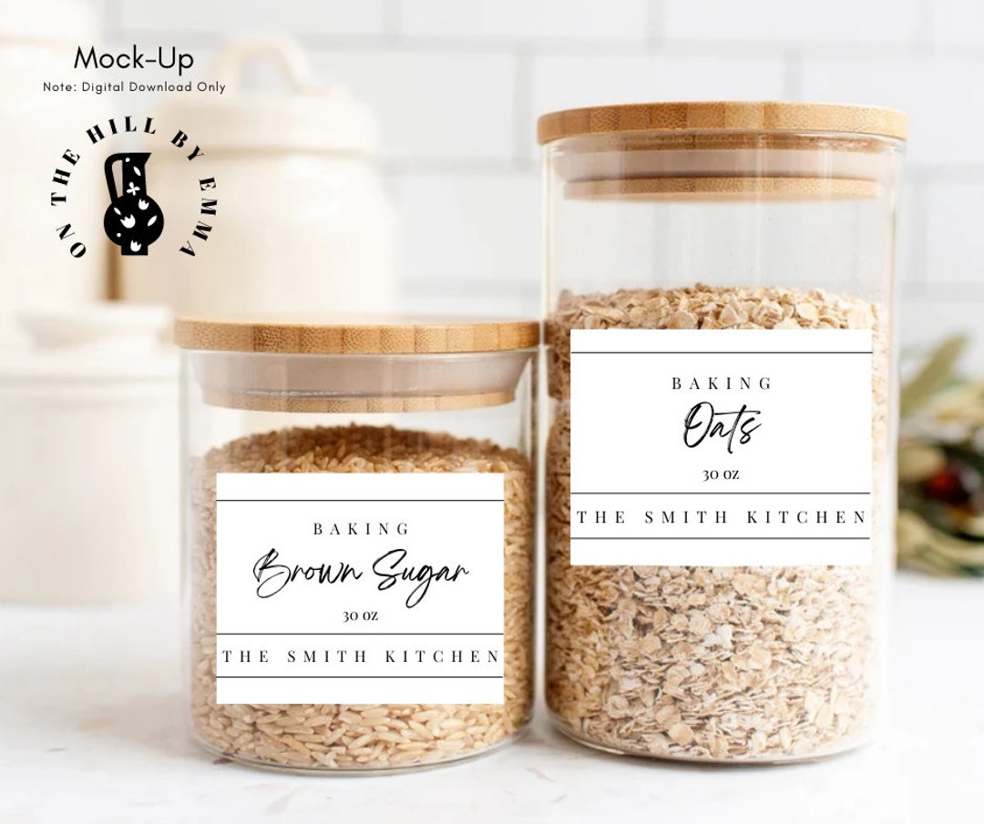 Printable & Editable Pantry Labels | Minimalist Pantry Labels | Modern ...