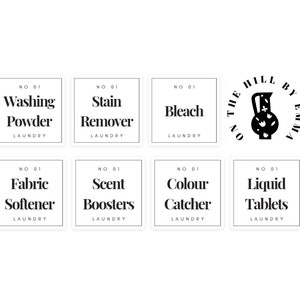 Printable & Editable Laundry Room Labels | Minimalist Laundry Room ...