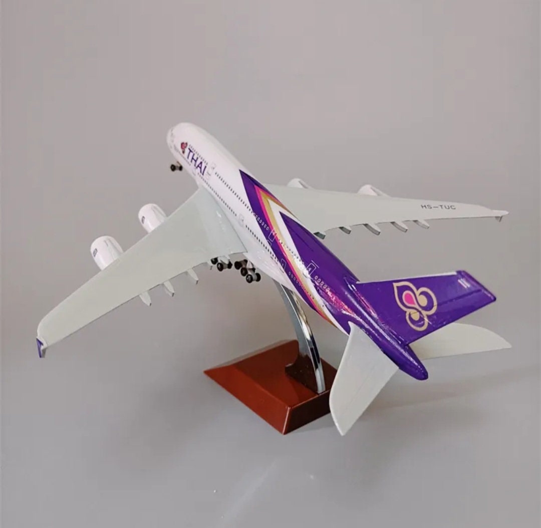 Thai Airways AIRBUS A380 Airplane Model 1:400 20cm Metal Decor Display ...