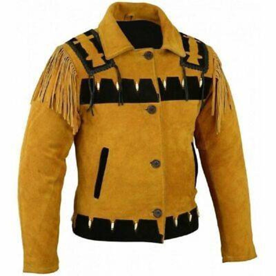 Men's Native American Cowboy Buckskin Leather Western - Etsy