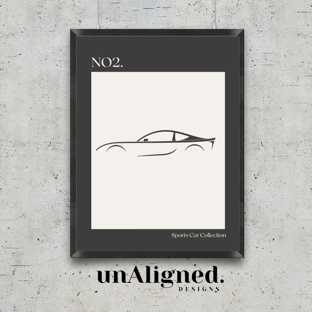 Set of 3 Sports Car Wall Art - Supercar Posters - Car Enthusiast Gift ...