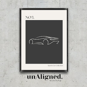 Set of 3 Sports Car Wall Art - Supercar Posters - Car Enthusiast Gift ...