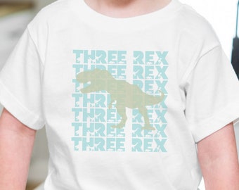3rex Birthday Shirt, Three Rex Tshirt, Boys Dinosaur Birthday Tee, 3rd ...