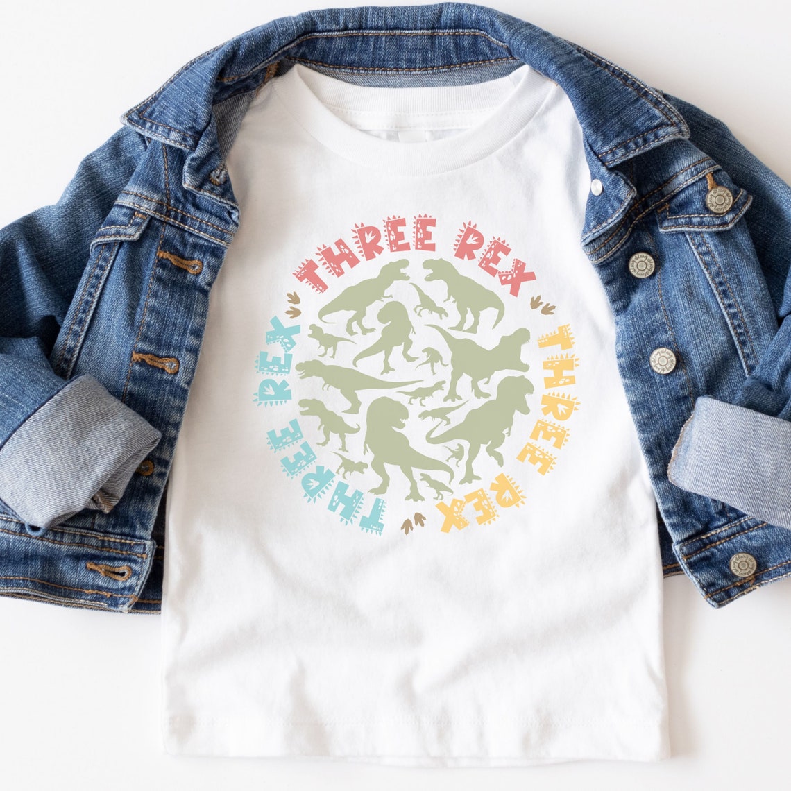 Girls Dinosaur Birthday Tee, Three Rex Tshirt, 3rex Birthday Shirt, 3rd ...