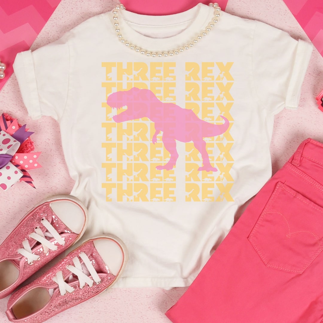 3rex Birthday Shirt, Three Rex Tshirt, Girls Dinosaur Birthday Tee, 3rd ...