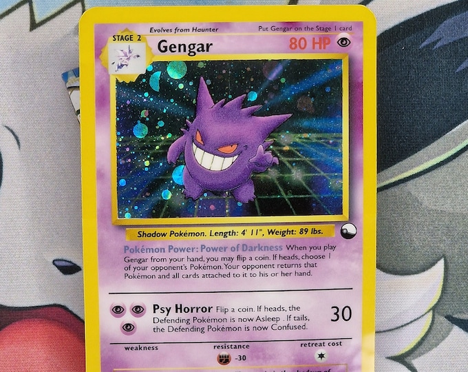 Gengar English Masaki Vending Promo Holographic Custom Wotc Style ...