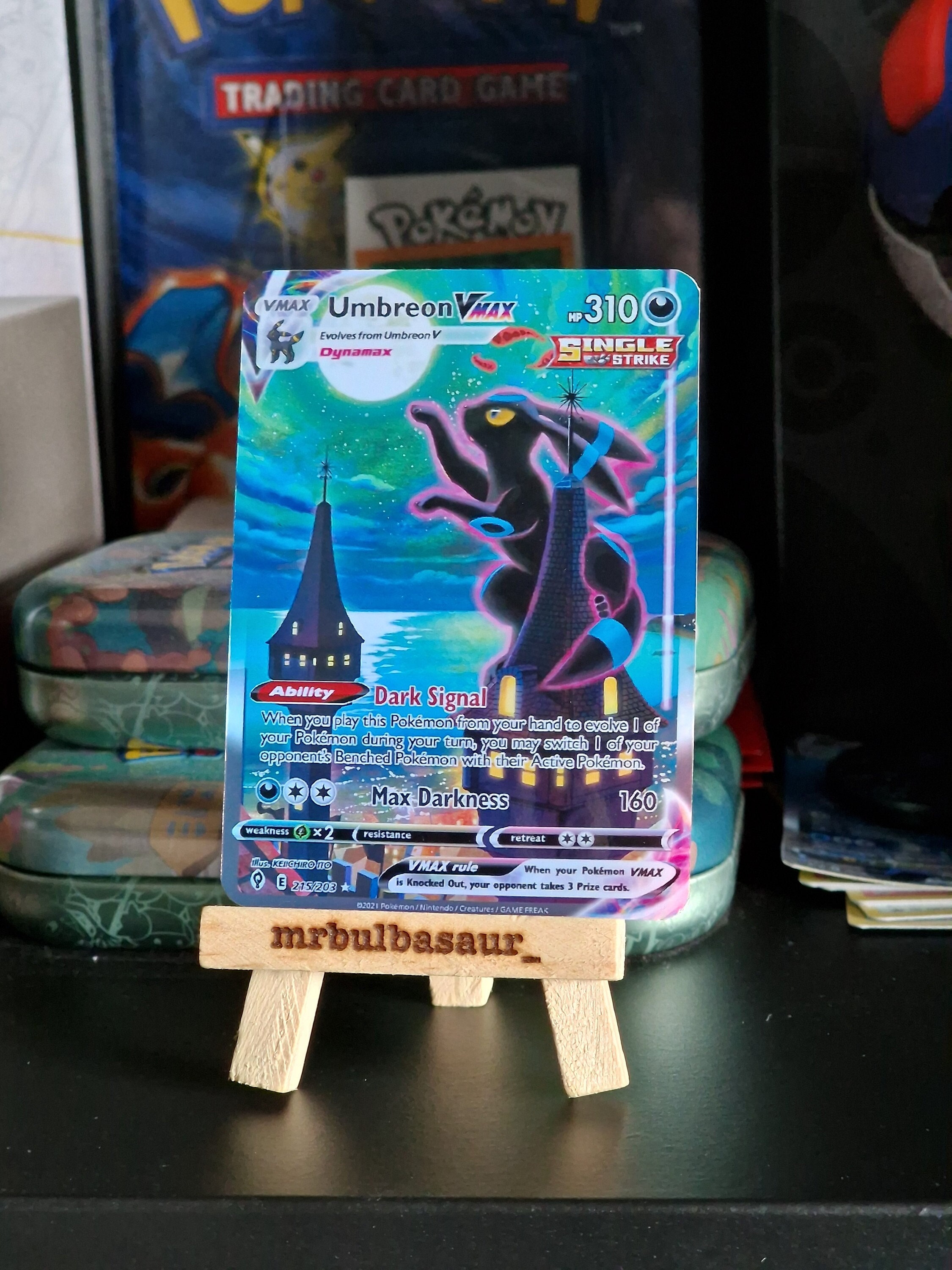Umbreon Alt Art SHINY EDIT PROXY Custom Card Evolving Skies - Etsy