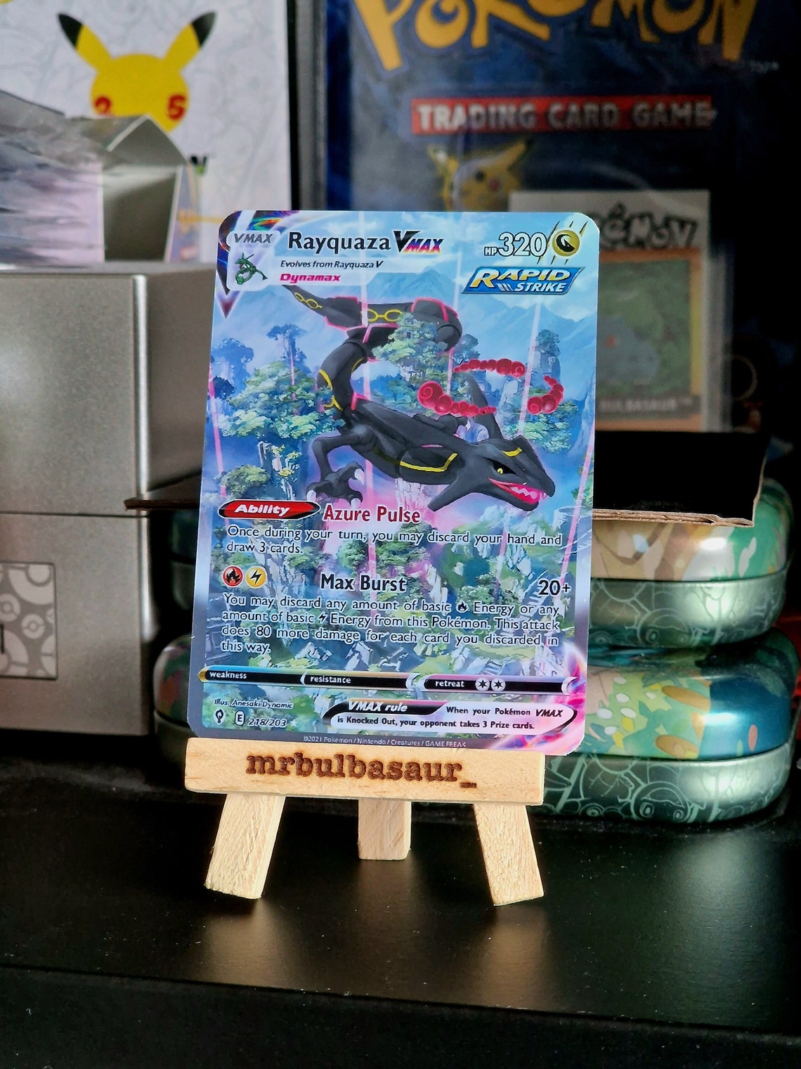 Rayquaza Alt Art SHINY EDIT PROXY Custom Card Evolving Skies - Etsy