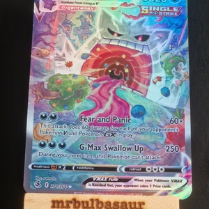 Gengar Vmax Alt Art SHINY EDIT PROXY Custom Card Fusion - Etsy
