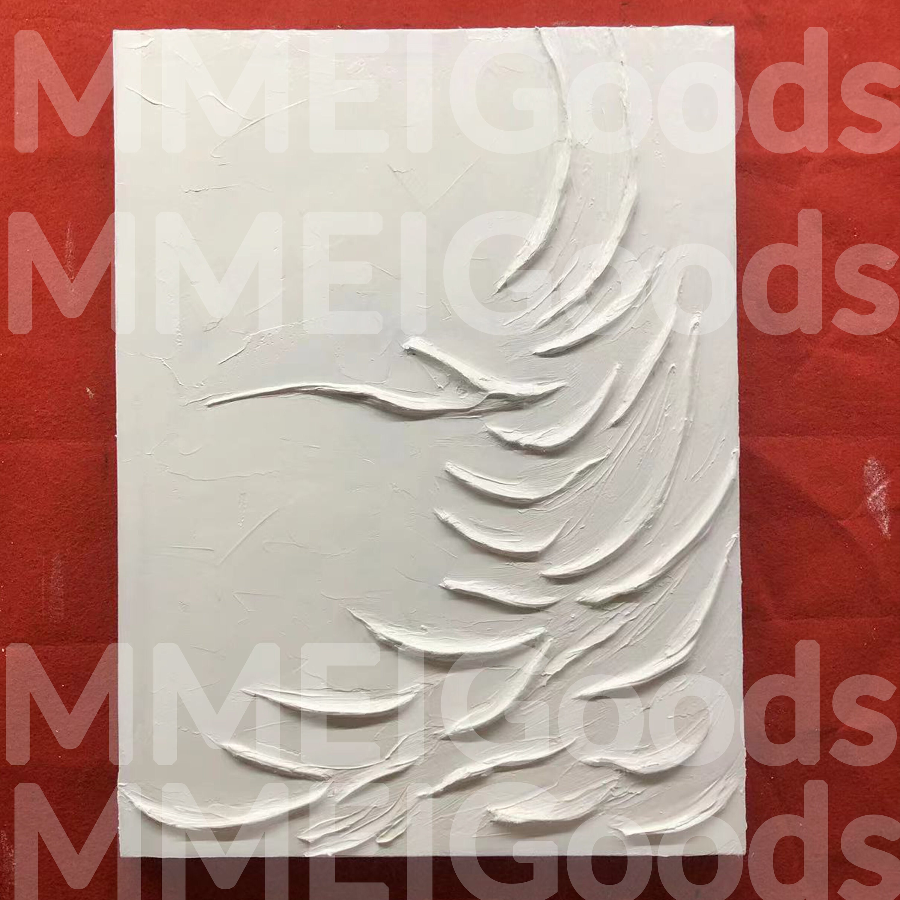 Large White Abstract Painting,white 3D Texture Painting,white Abstract ...