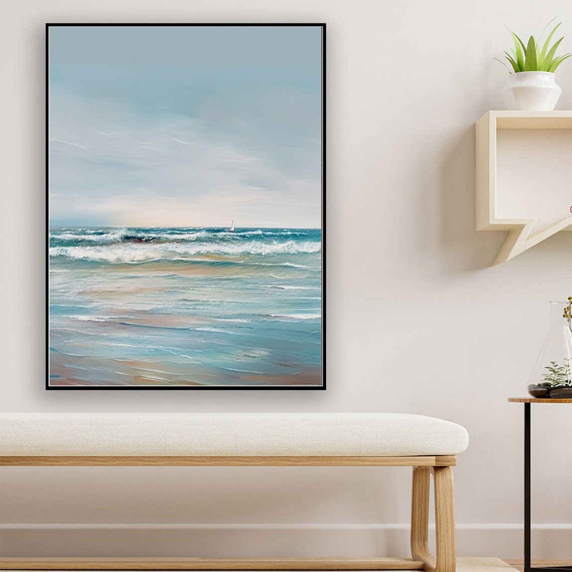 Large Ocean Seascape Oil Painting on Canvas,original Sea Art,sea ...