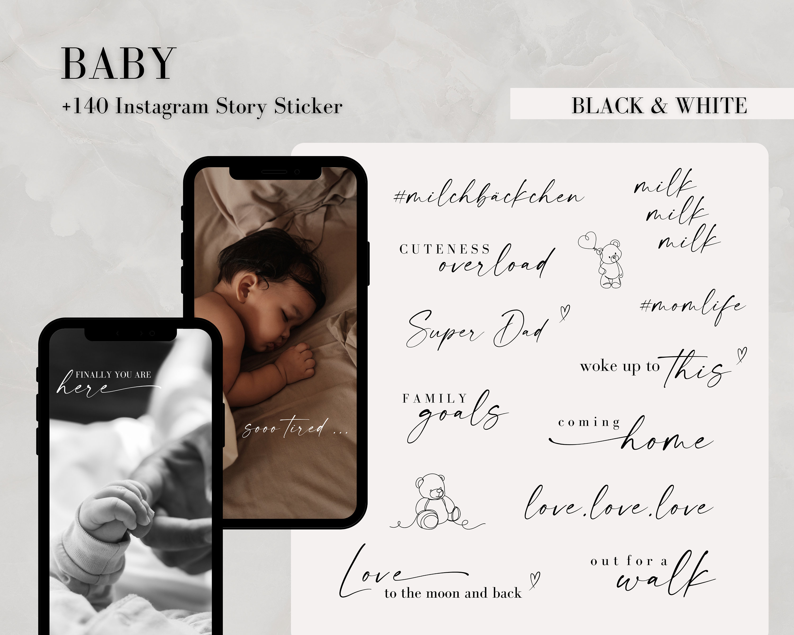 140+ Instagram Story Sticker Baby Edition I Familie I Familiei Mama I ...