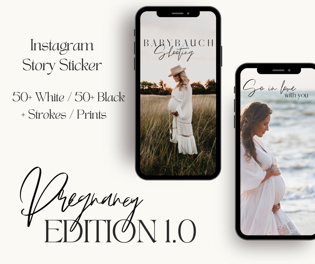 Instagram Story Sticker Pregnancy I Baby I Basic I Daily | Calligraphy ...