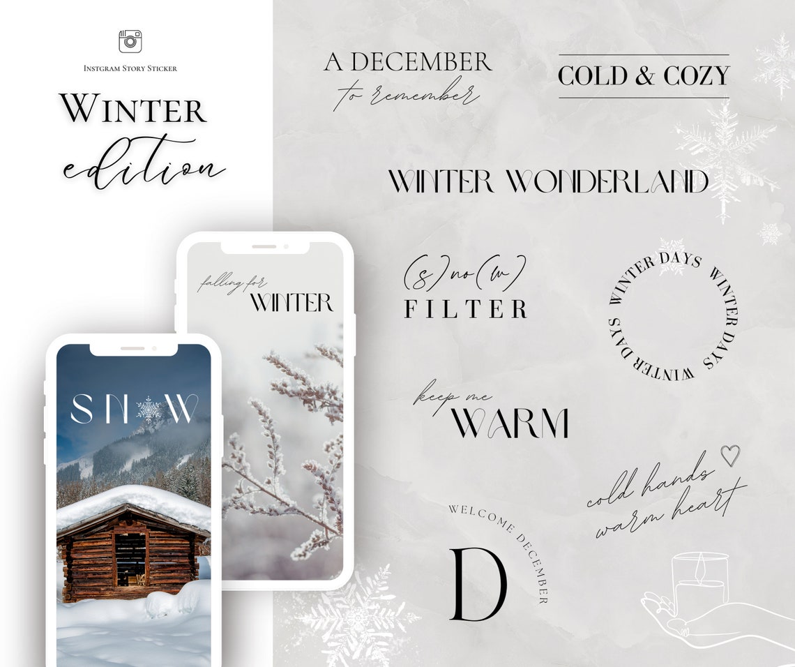 120+ Instagram Story Sticker Winter Edition I Cold Season I Daily I ...