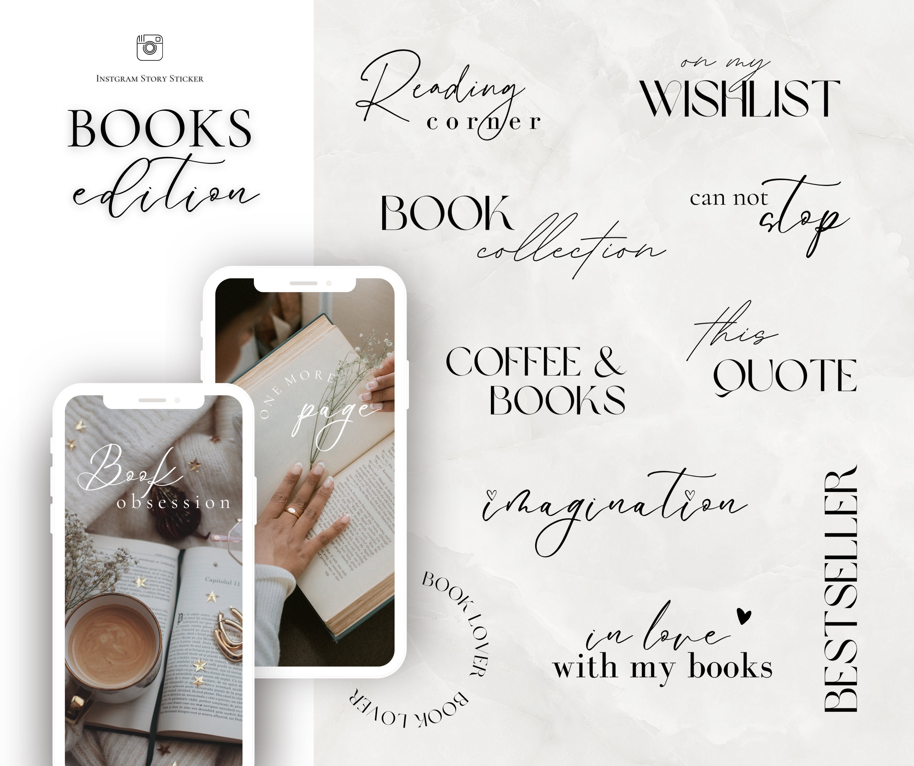 150+ Instagram Story Sticker Books Bücher Bookstagram Booklover Basic ...