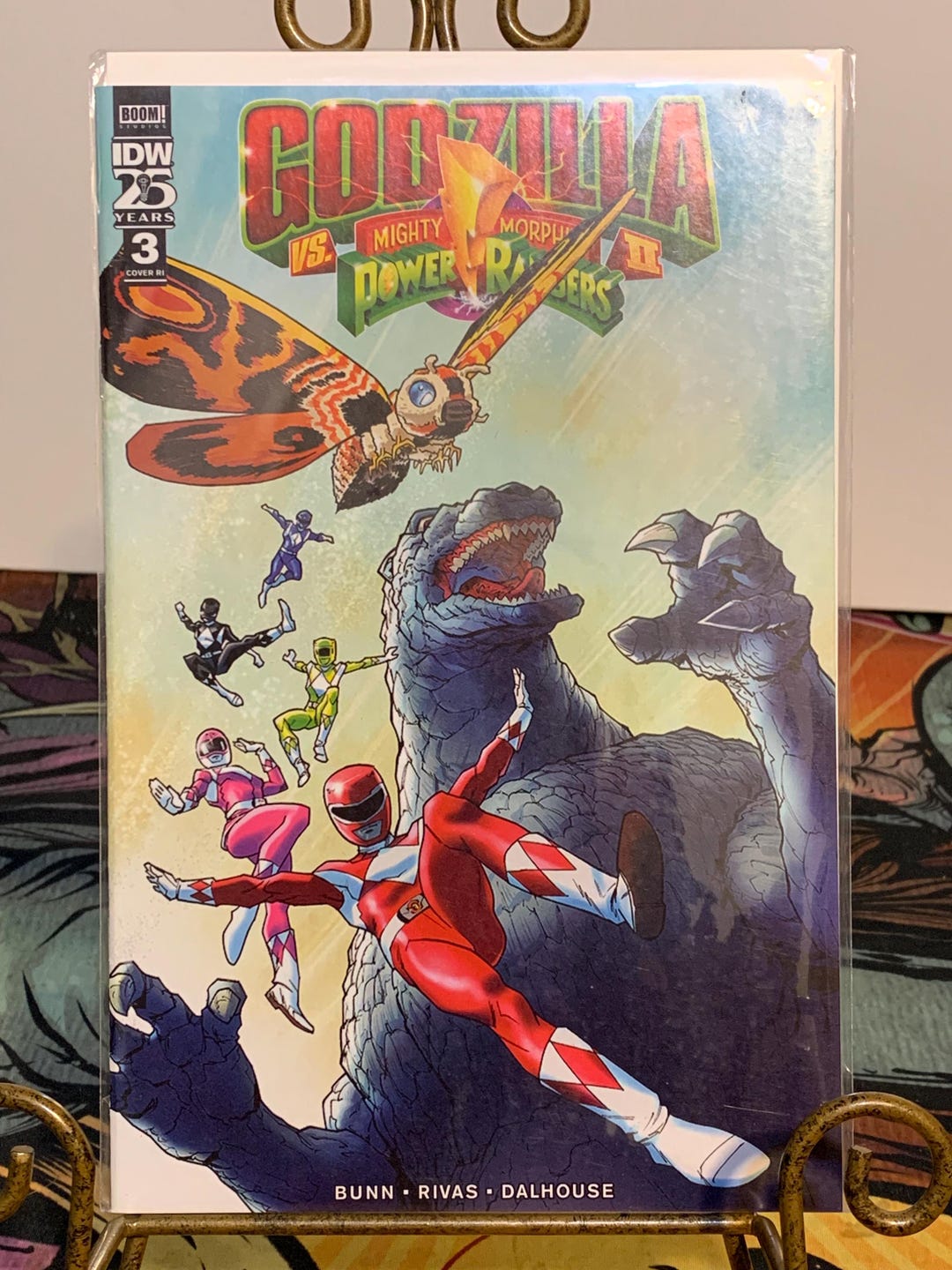 Godzilla Vs. the Mighty Morphin Power Rangers II #3 Cover RI - Adam ...