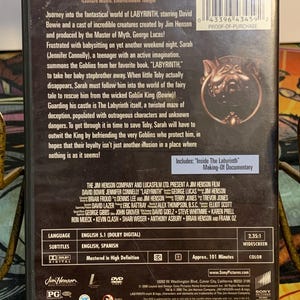 Jim Hensons Labyrinth ( Classic Dvd ) - Etsy