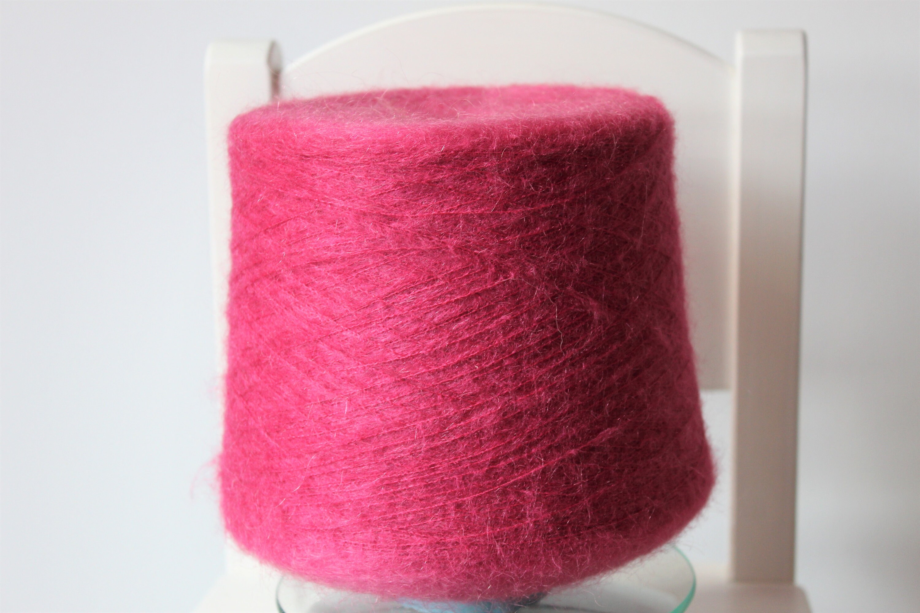Fuchsia Mohair, 1 Spool Mixed Yarn With Mohair Yarn Nm 10 Lace Yarn ...