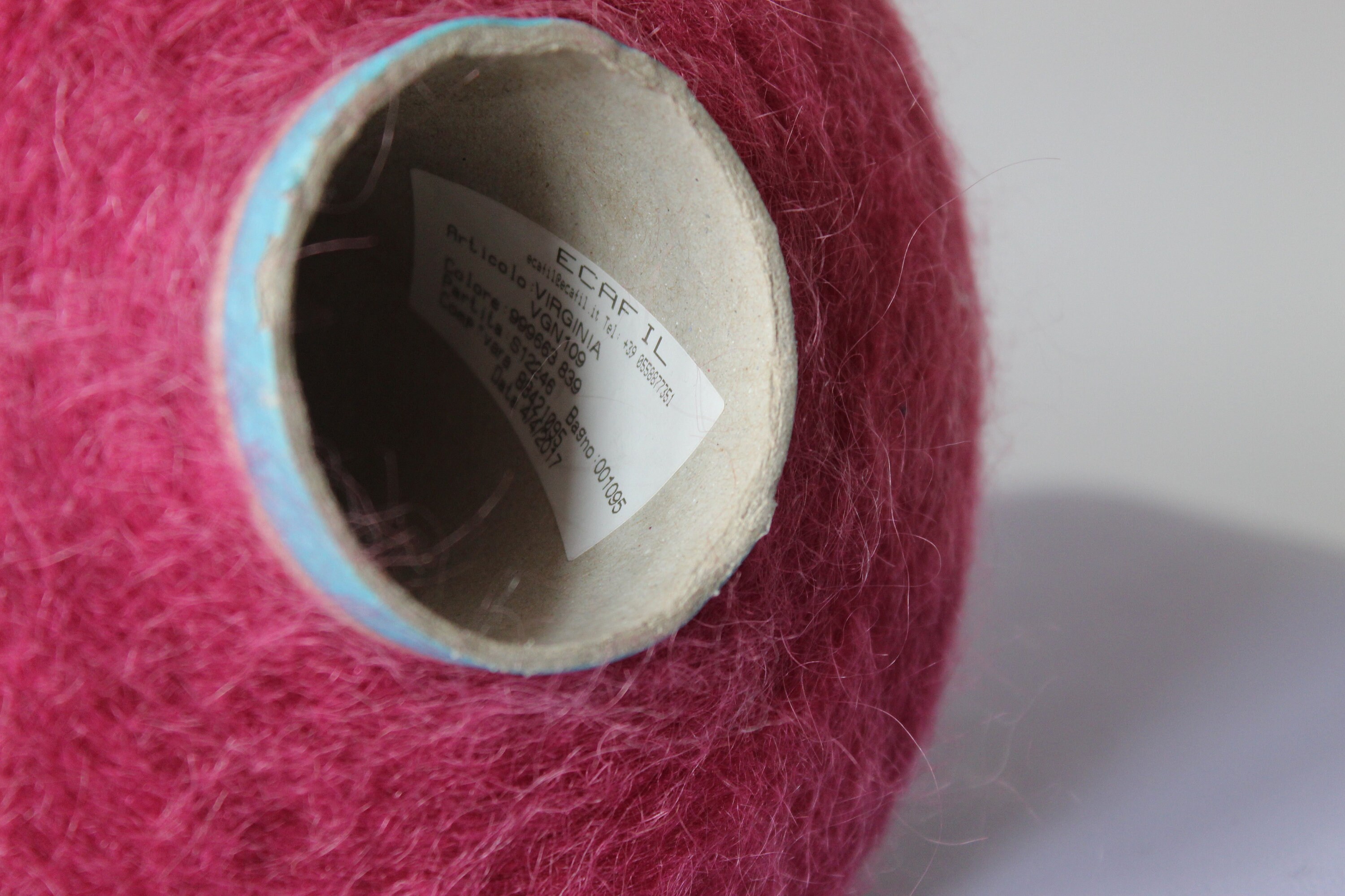 Fuchsia Mohair, 1 Spool Mixed Yarn With Mohair Yarn Nm 10 Lace Yarn ...