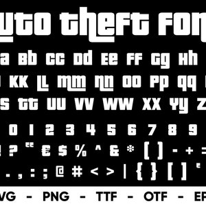 Gta Letter Font - Etsy New Zealand