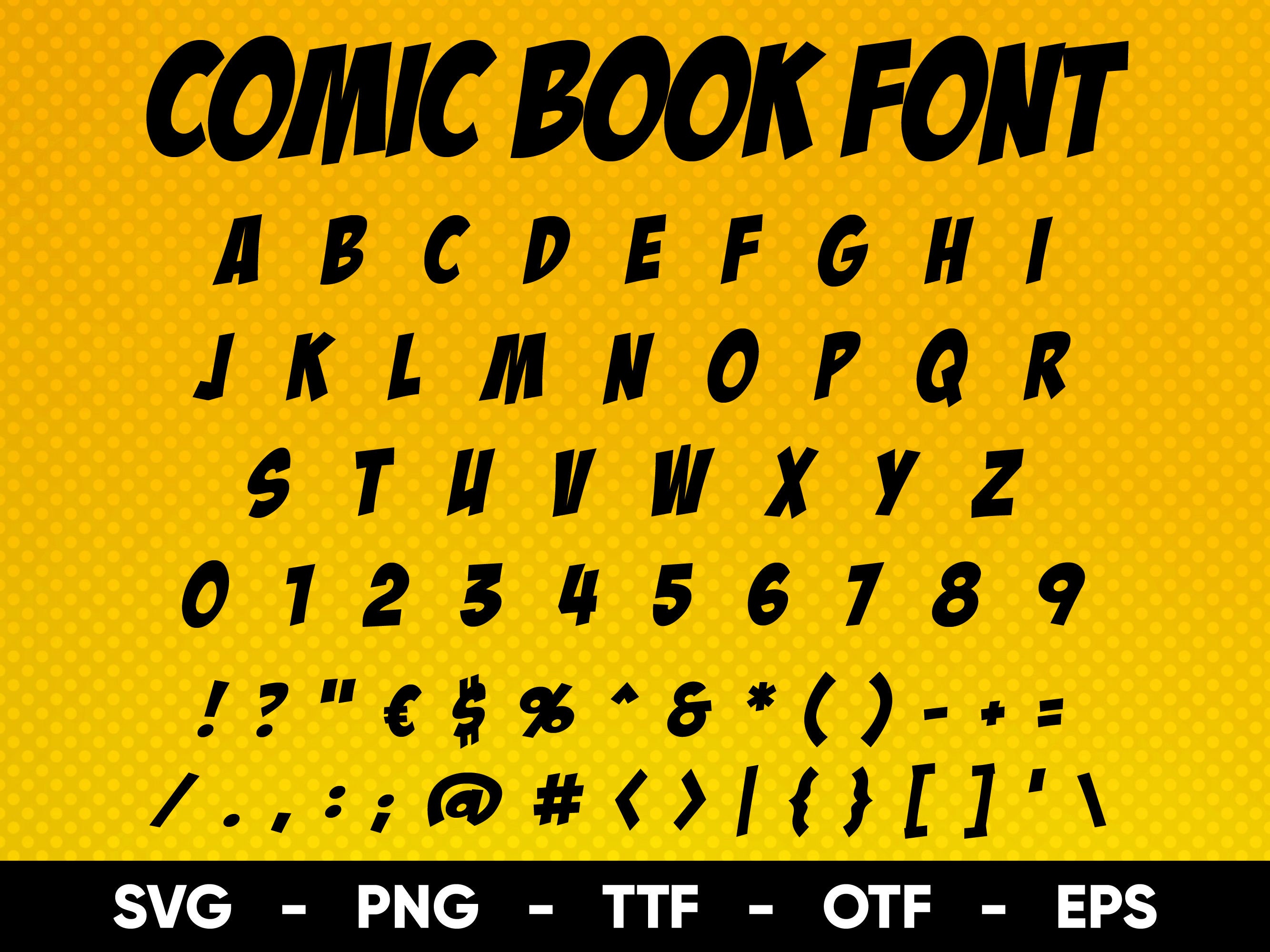 Comic Book Font SVG Comic Font Svg Files for Cricut and - Etsy UK