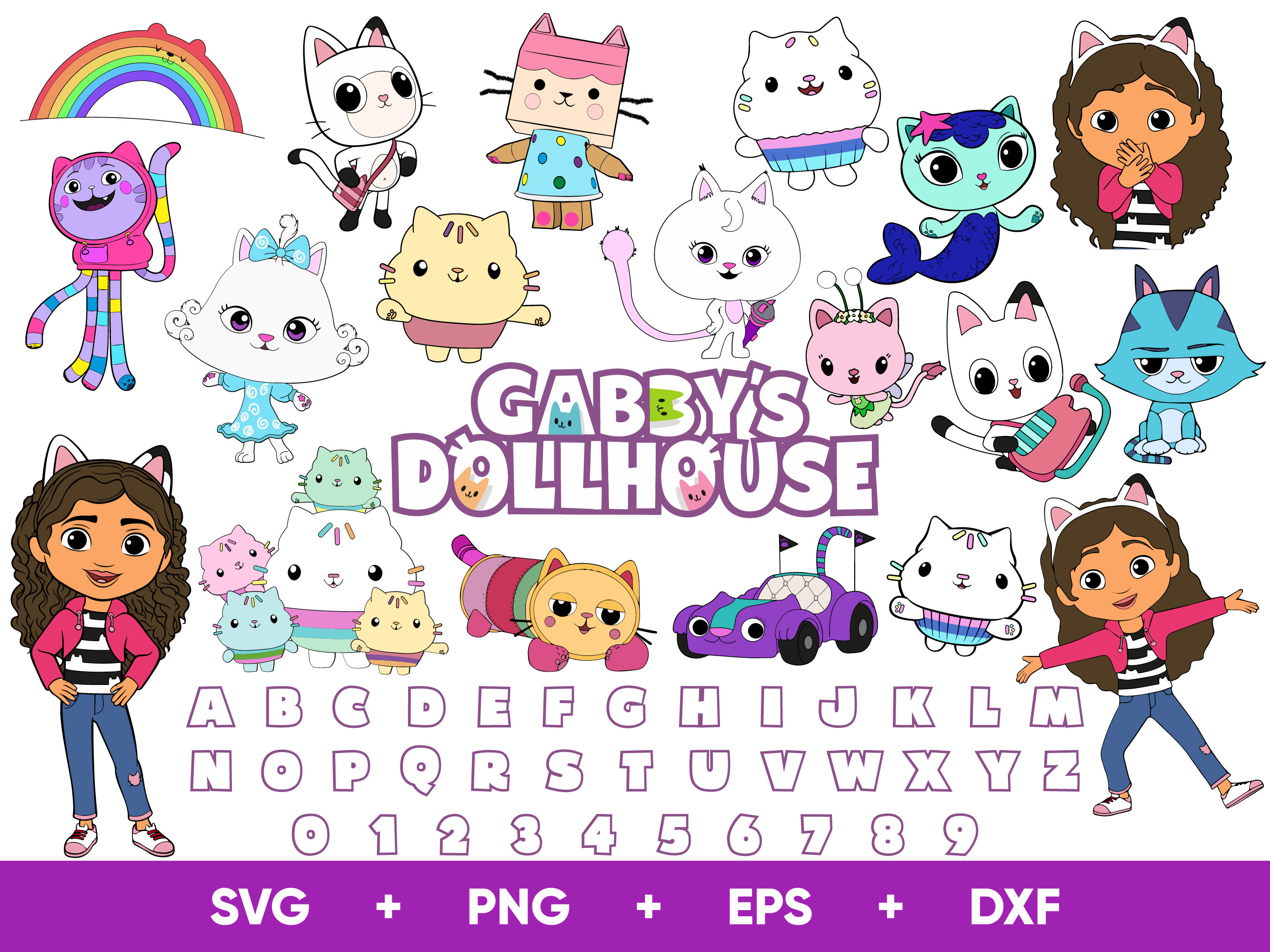 Gabbys Dollhouse SVG Bundle Gabbys Dollhouse Font Svg Gabbys - Etsy Canada