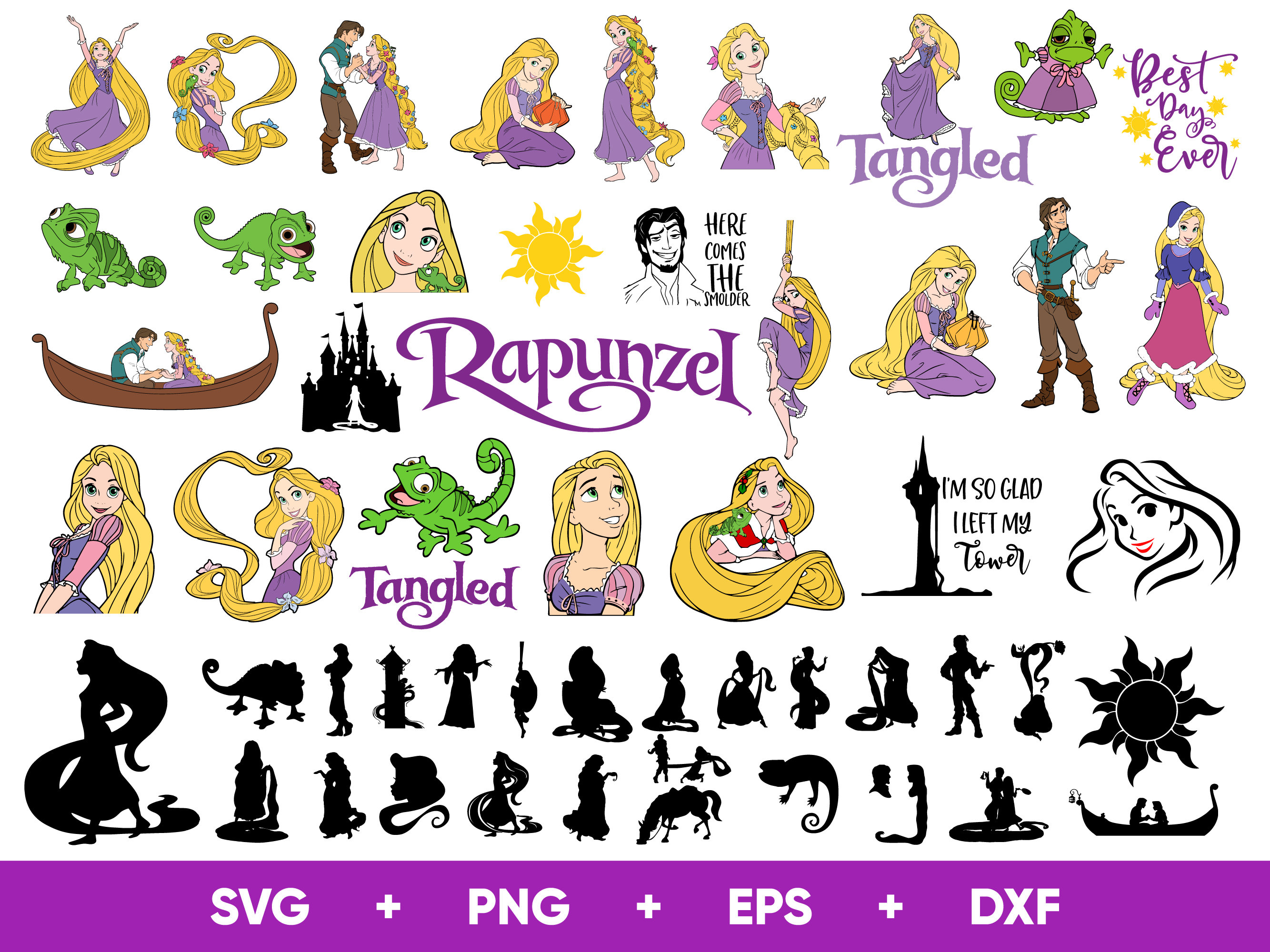 Rapunzel SVG Bundle Rapunzel Svg Files for Cricut and - Etsy Australia