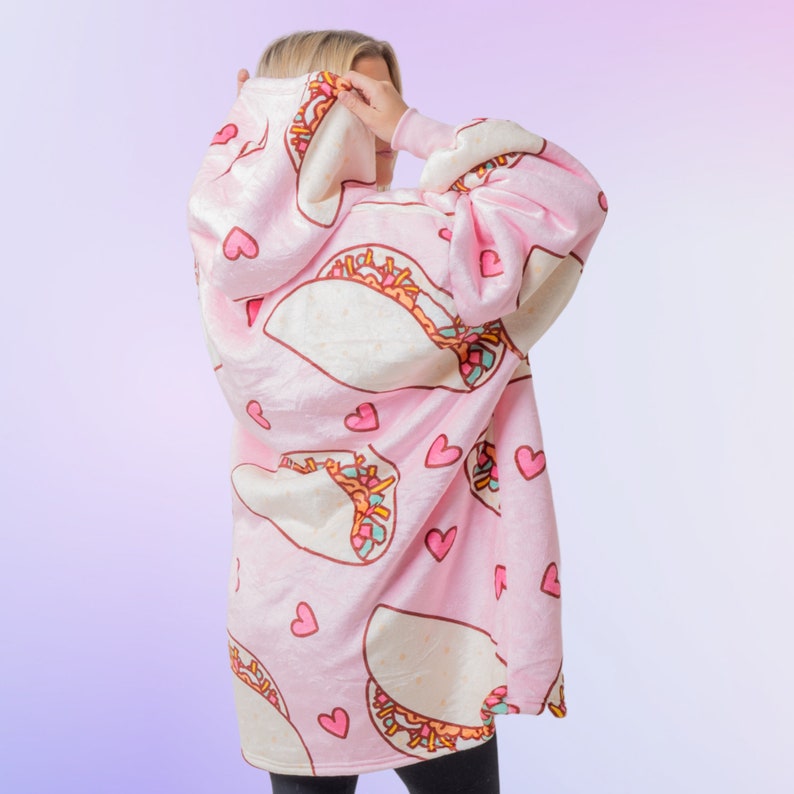 Christmas T Pink Taco Oodie Hoodie Blanket Snuddie Snoodie Etsy