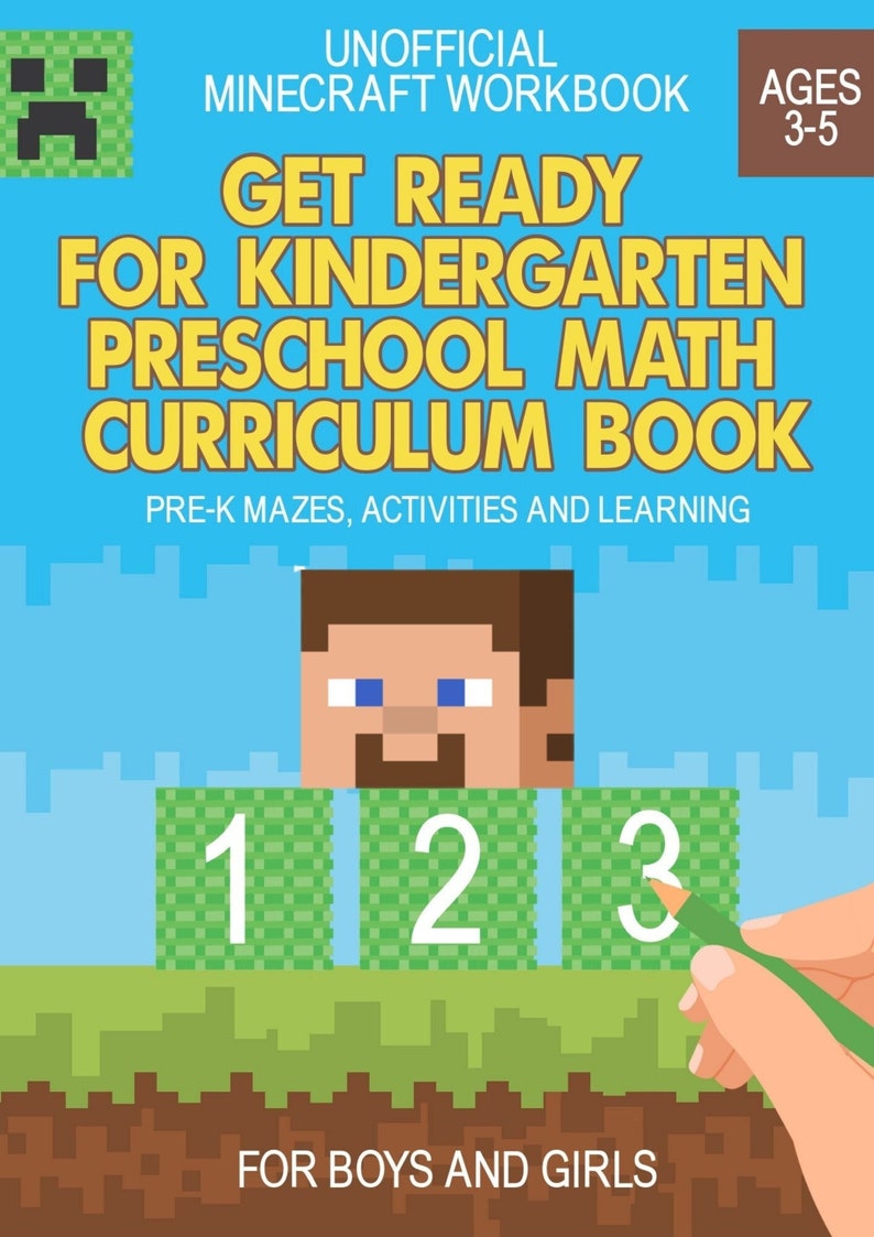 Homeschool Study Unit Minecraft Math, Pre-k, Kindergarten and Grade 1 ...