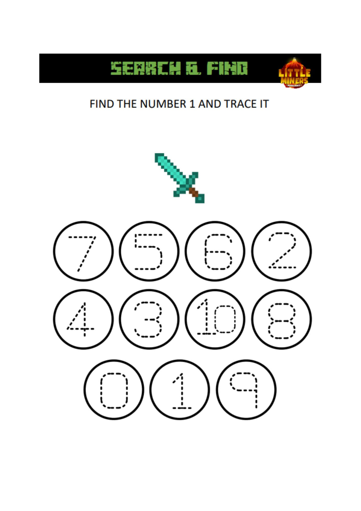 Homeschool Study Unit Minecraft Math, Pre-k, Kindergarten and Grade 1 ...