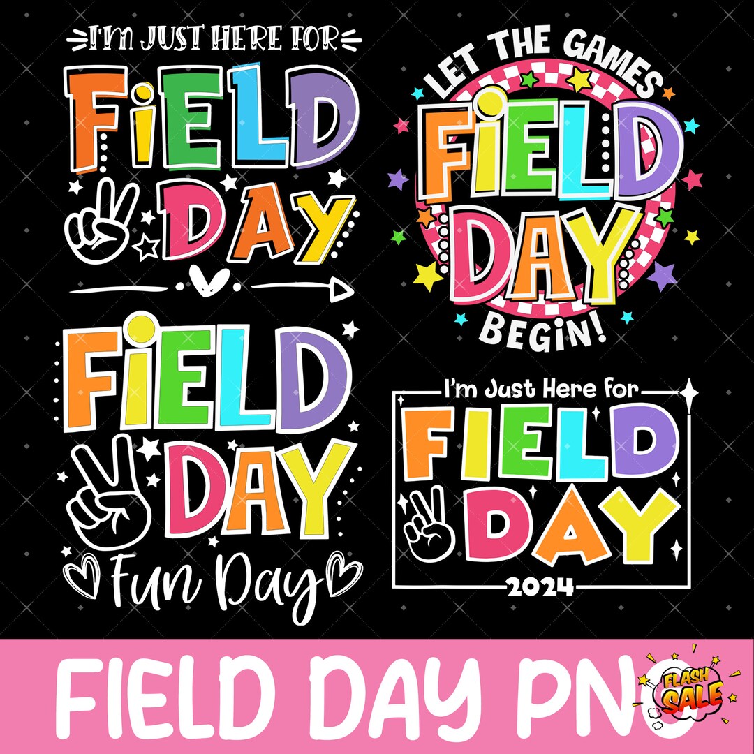 Field Day Fun Day Bundle Png, Field Day Png, Retro School Game Day ...