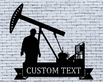 Oil Rig Metal Wall Art - Etsy